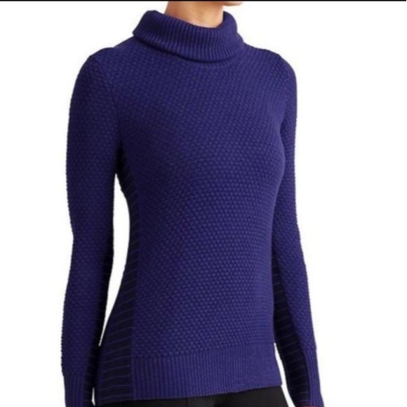 Athleta | Sweaters | Athleta Merino Wool Turtleneck Sweater Blue | Poshmark